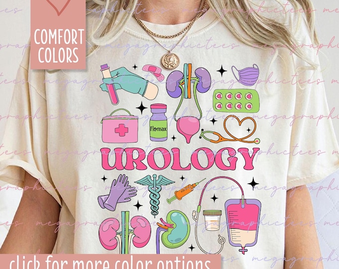 Floral Urology Shirt, Urology Crew T Shirt, Urology Nurse Practitioner ...