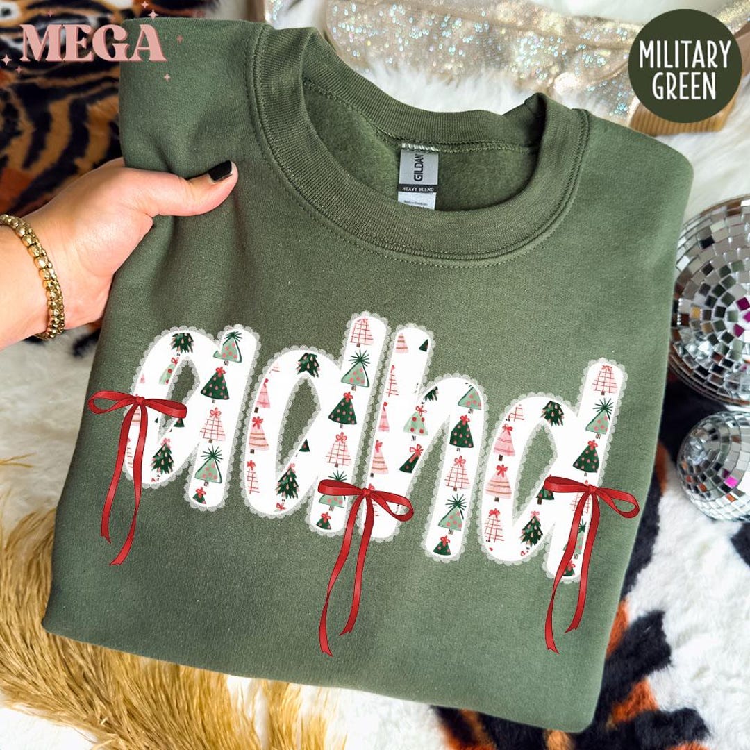 ADHD Sweatshirt, Christmas ADHD Sweatshirt, Mental Health Sweatshirt ...
