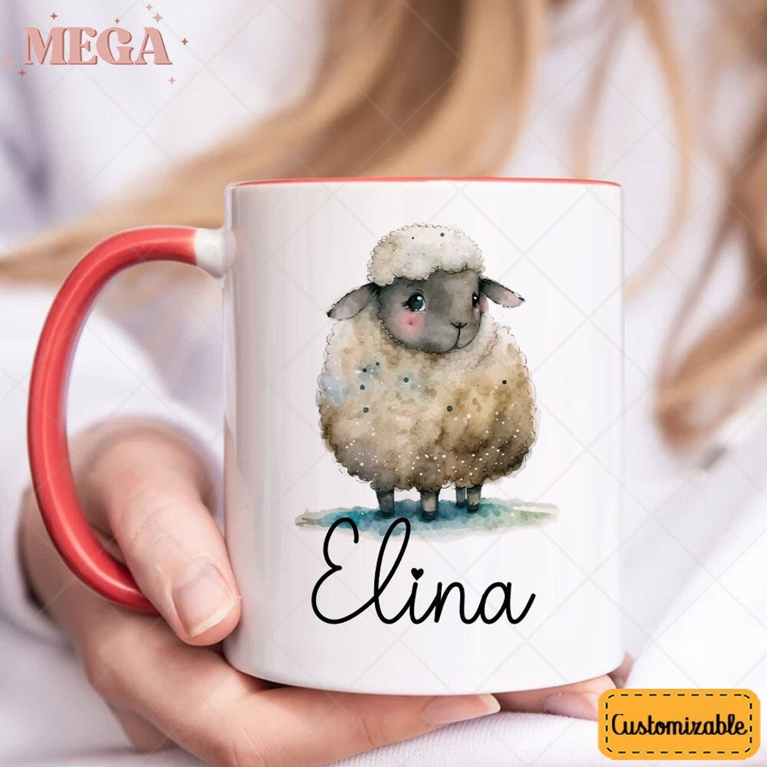 Personalized Sheep Mug, Cute Sheep Mug, Sheep Coffee Mug, Sheep Mug ...
