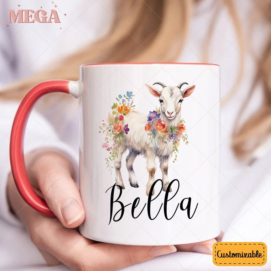 Personalized Goat Mug, Cute Goat Mug, Goat Coffee Mug, Goat Mug, Gift ...