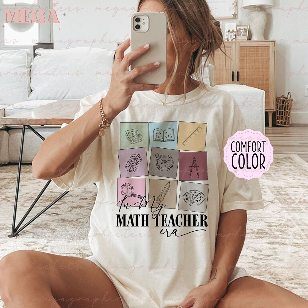 Comfort Colors Math Teacher Shirt, Math Teacher Era Shirt, Math Teacher ...