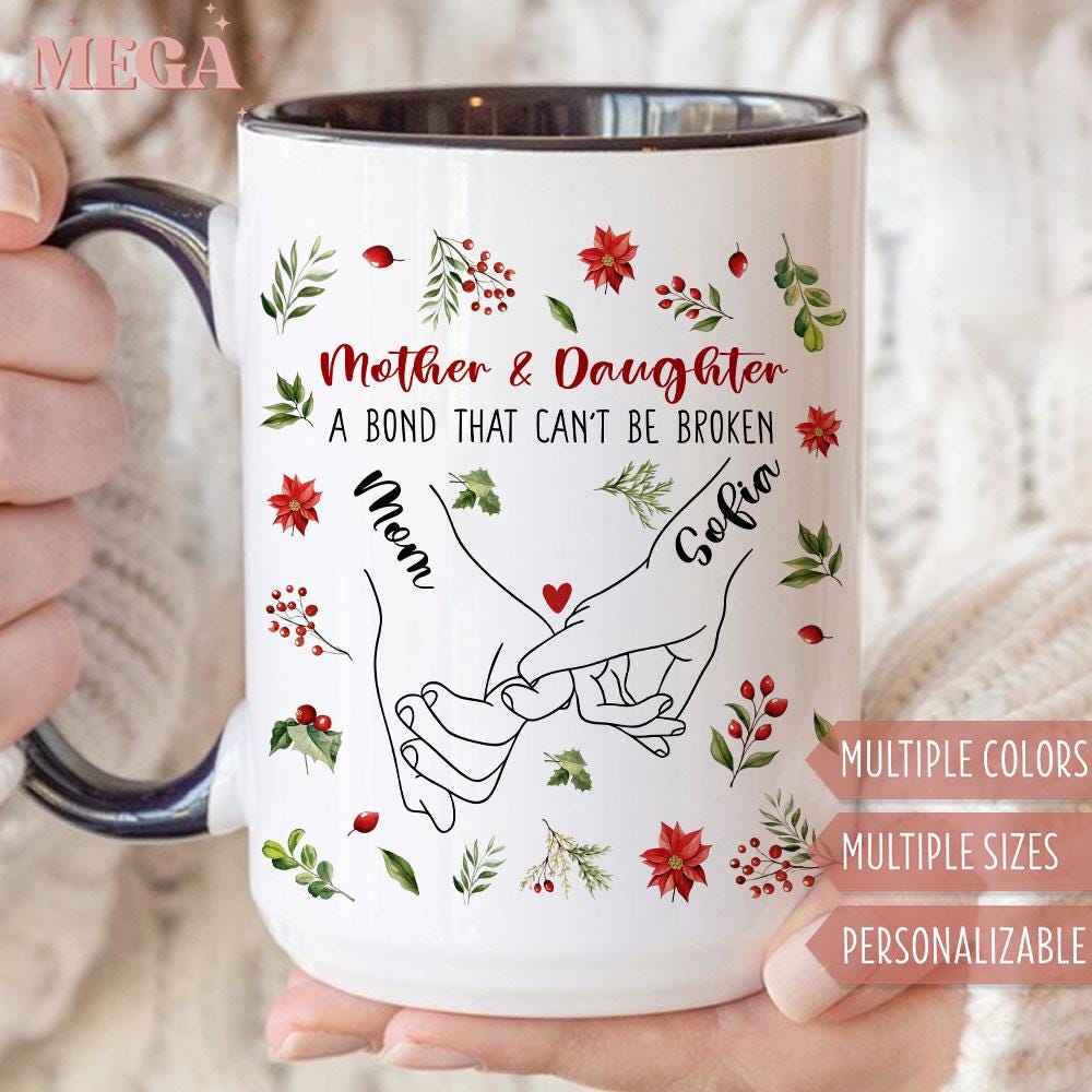 Custom Mom Mug, Personalized Mom and Daughter Mug, Mama and Daughter ...
