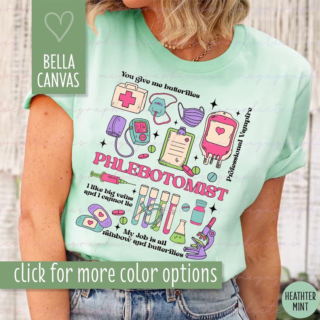 Phlebotomist Shirt, Laboratory Shirt, Lab Tech Shirt, Phlebotomy Shirt ...