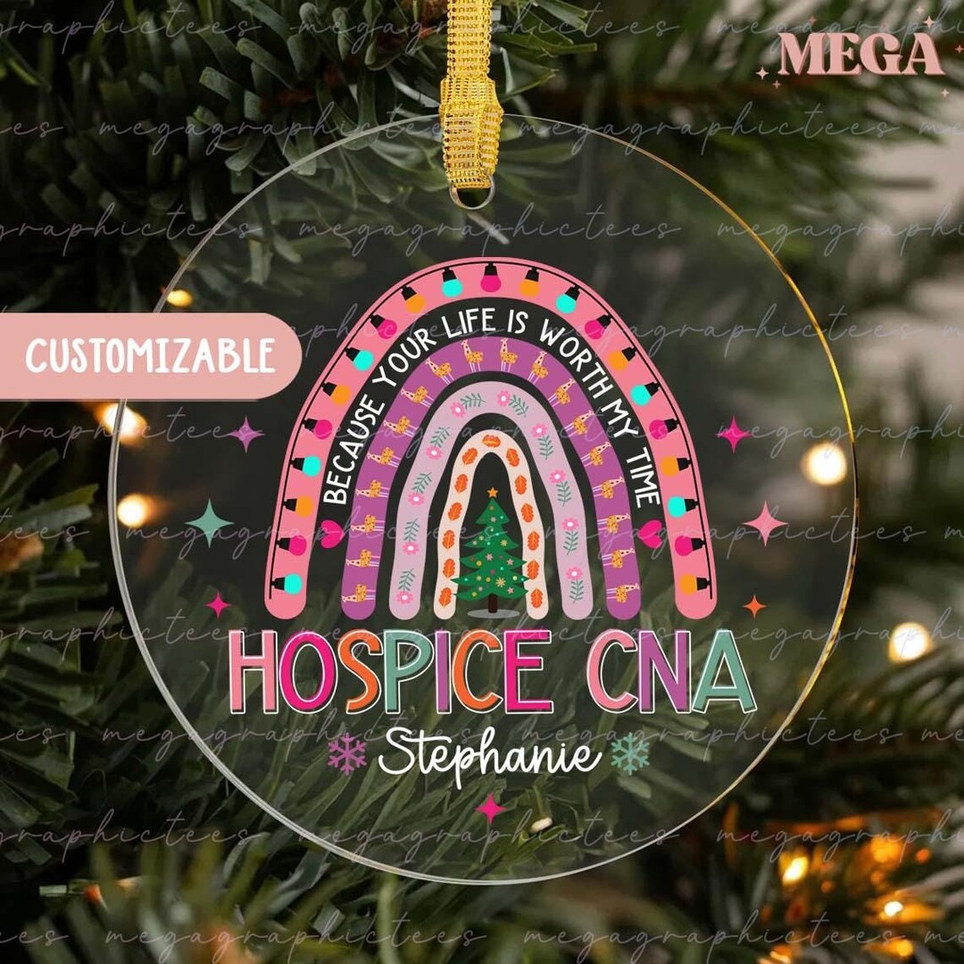 Personalized Hospice CNA Gifts, Hospice CNA Acrylic Ornament, Custom ...