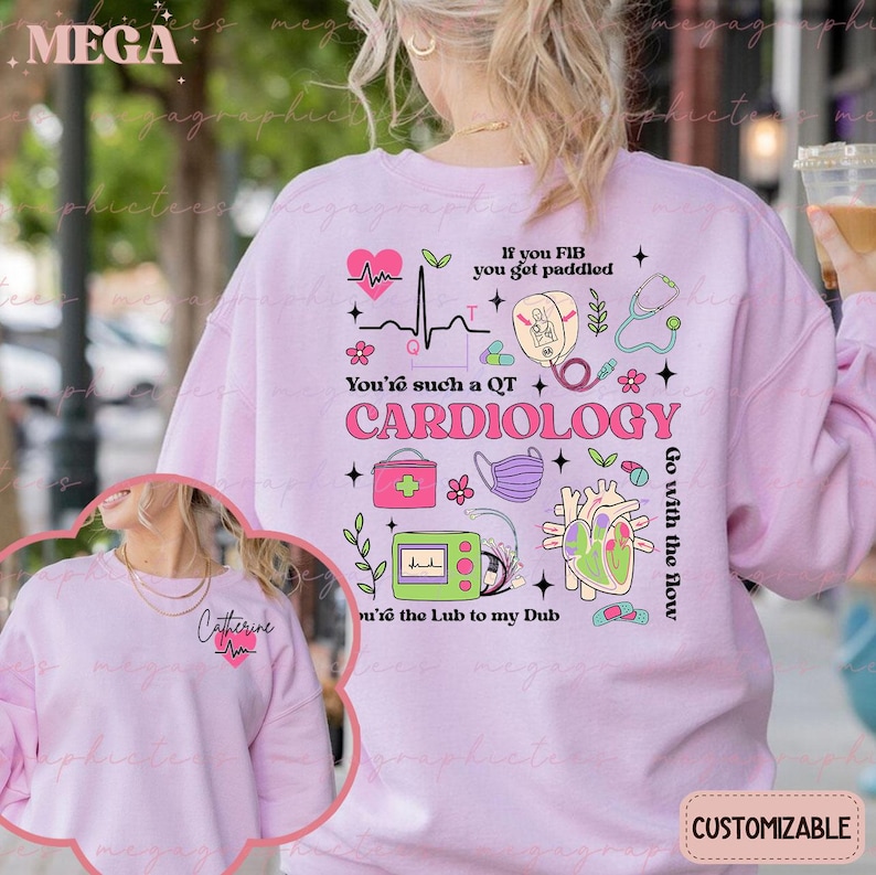 Personalized Cardiology Shirt/sweatshirt, Cardiac Nurse Shirt, CVICU ...