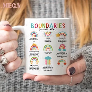 Boundaries Sound Like Mug, Self Respect Mug, Self Esteem, Mental Health ...