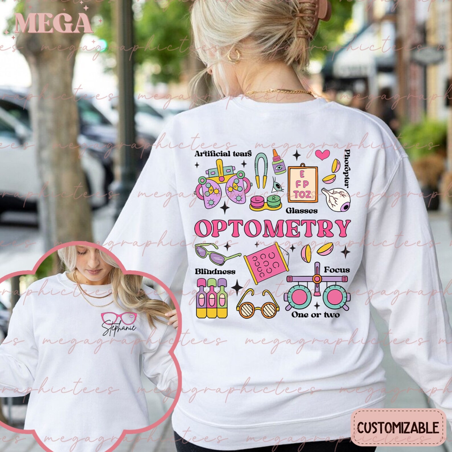 Personalized Optometry Shirt/sweatshirt, Ophthalmologist Shirt ...