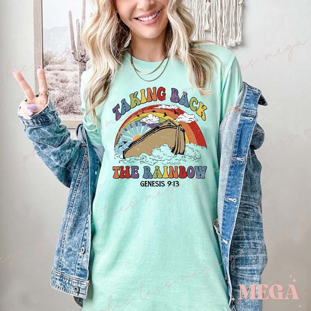 Christian Rainbow Shirt, Jesus Rainbow Shirt, Genesis 9:13 Shirt, LGBT ...