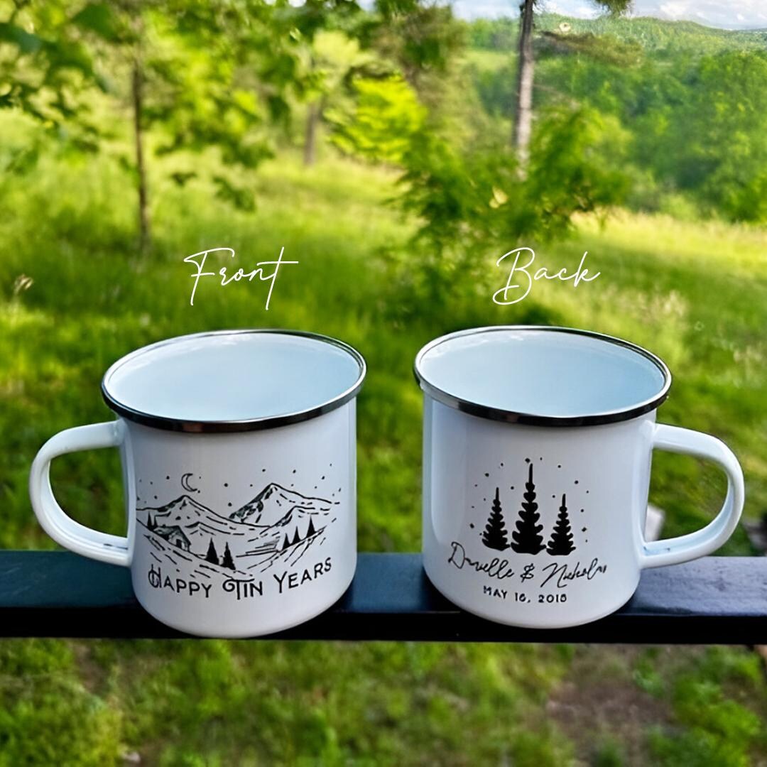 Personalized Tin Years Mug, Tin Year Anniversary Gift 001098 - Etsy
