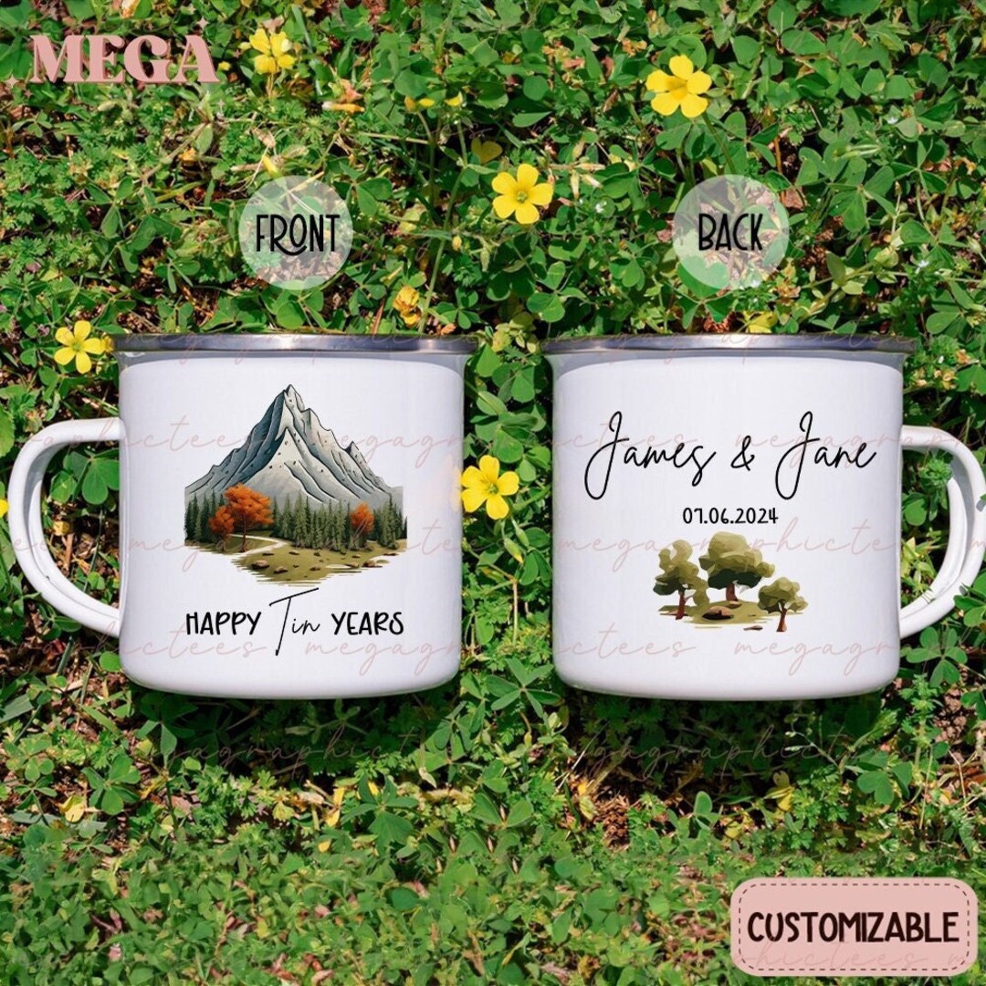 Personalized Tin Years Mug, Custom Tin Year Anniversary Mug, Tin Year ...