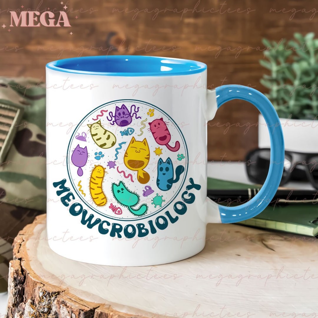 Meowcrobiology Mug, Biology Teacher Student Gift, Biologist Scientist ...