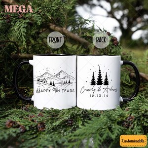 Personalized Tin Years Mug, Tin Year Anniversary Mug, Tin Year ...
