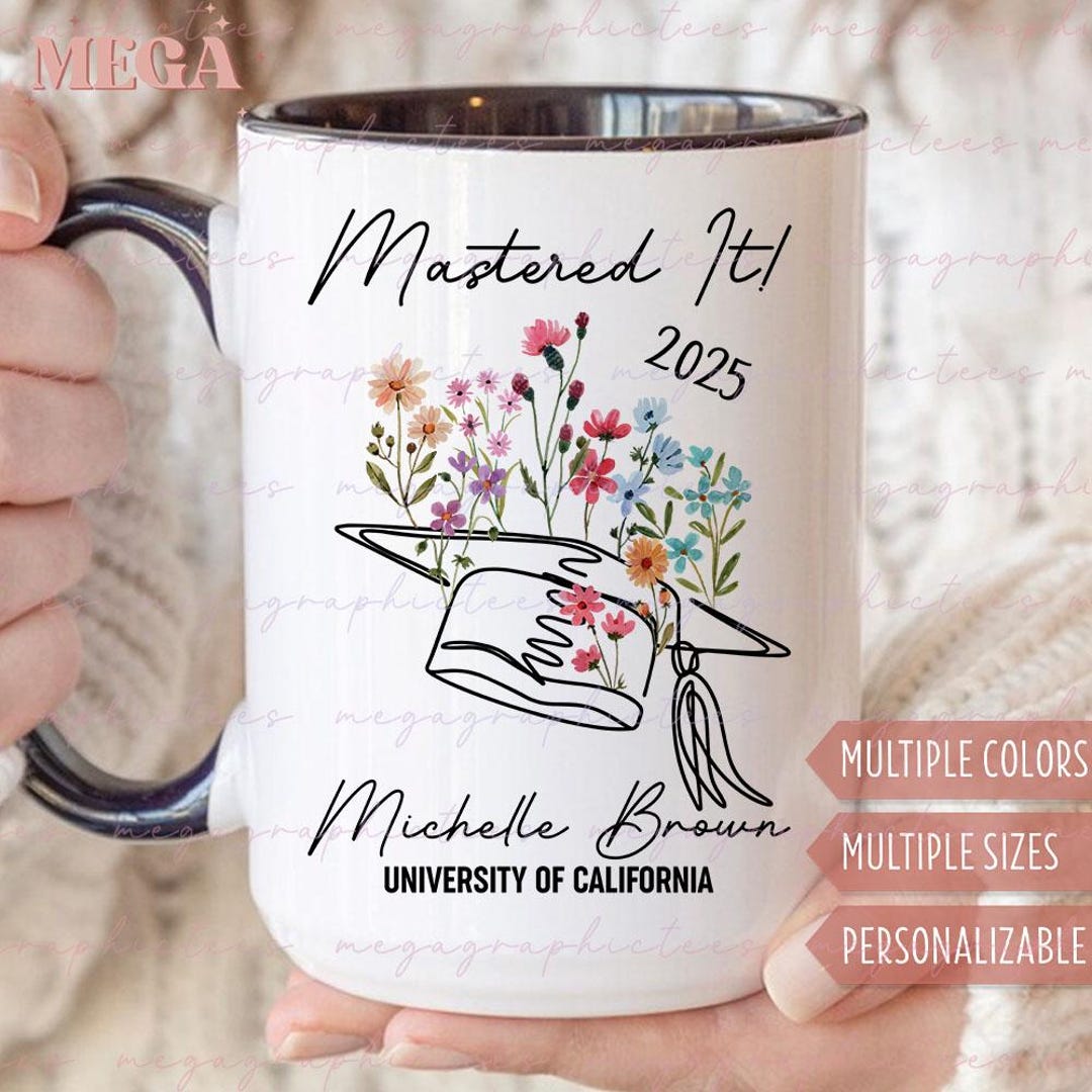 Personalized Graduation Mug, Mastered It 2026 Mug, Masters Degree Gift ...