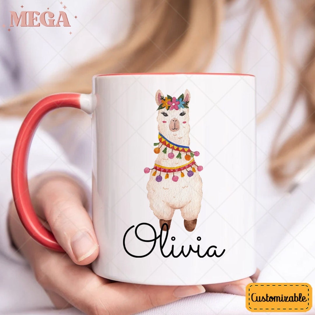 Personalized Alpaca Mug, Cute Alpaca Mug, Alpaca Coffee Mug, Llama Mug ...