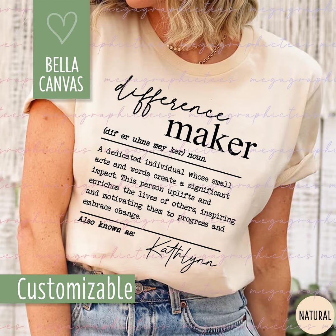 Difference Maker Shirt, Personalized Difference Maker Shirt, Difference ...