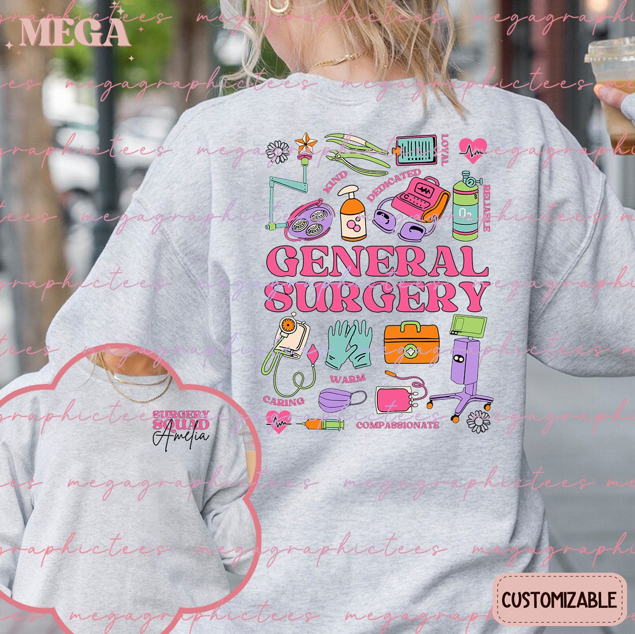 Personalized General Surgery Shirt/sweatshirt, Surgery Technologist ...