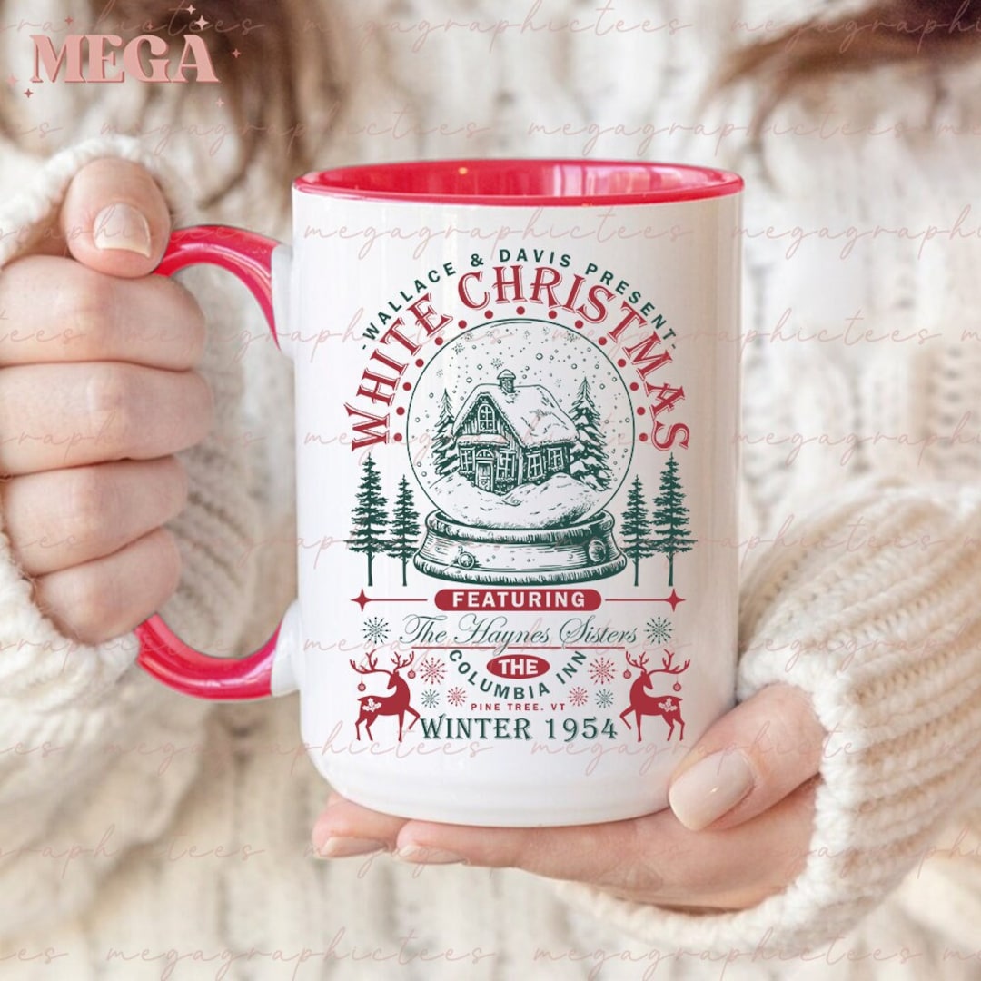 Christmas Movie Mug, White Christmas Mug, Columbia Inn Pine Tree ...
