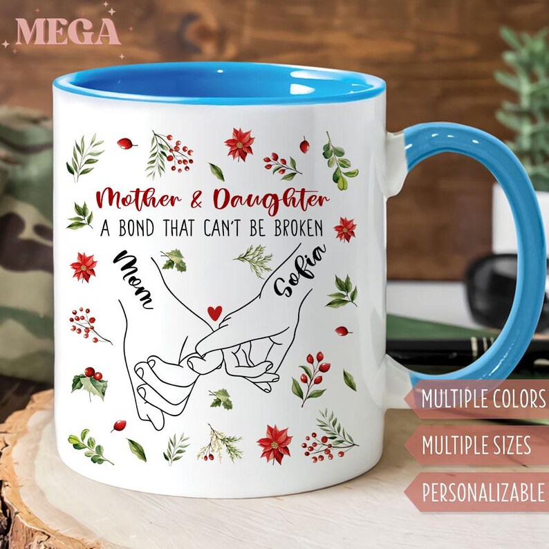 Custom Mom Mug, Personalized Mom and Daughter Mug, Mama and Daughter ...