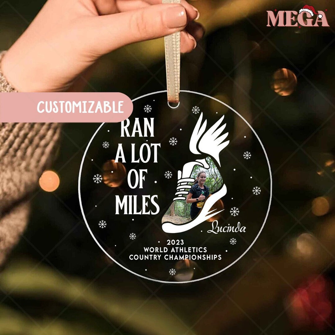 Personalized Running Ornament, Triathlon Ornament, Cross Country Gift ...