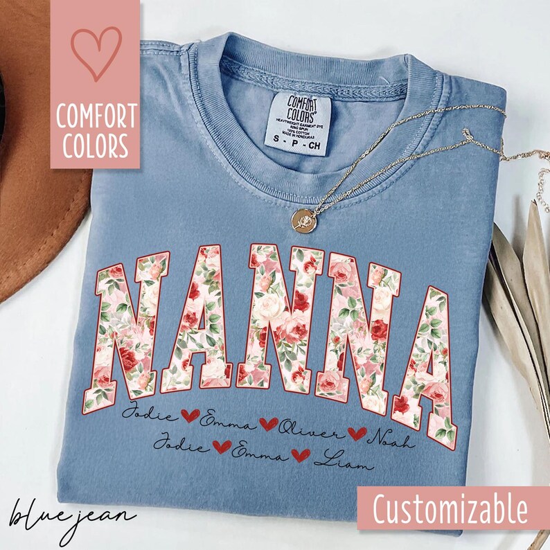 006201 - Rose Nanna CC1717 Heavyweight Garment-dyed T-shirt - Etsy UK