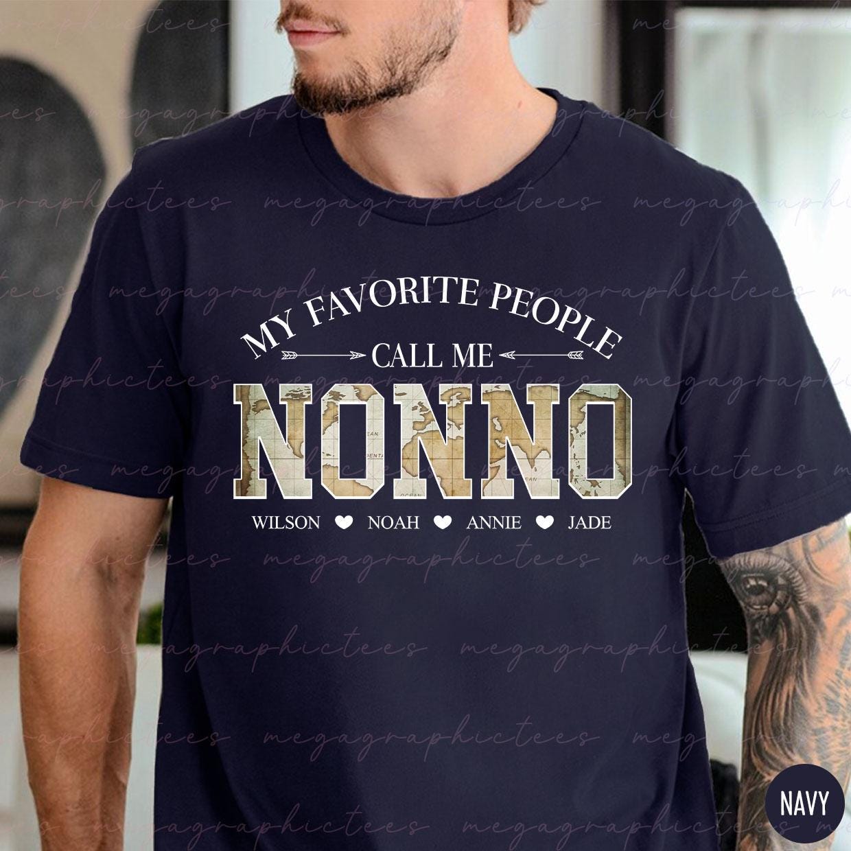 Personalized Nonno Shirt With Kid Names, My Favorite People Call Me ...