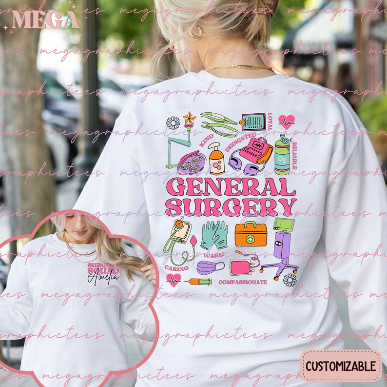 Personalized General Surgery Shirt/sweatshirt, Surgery Technologist ...