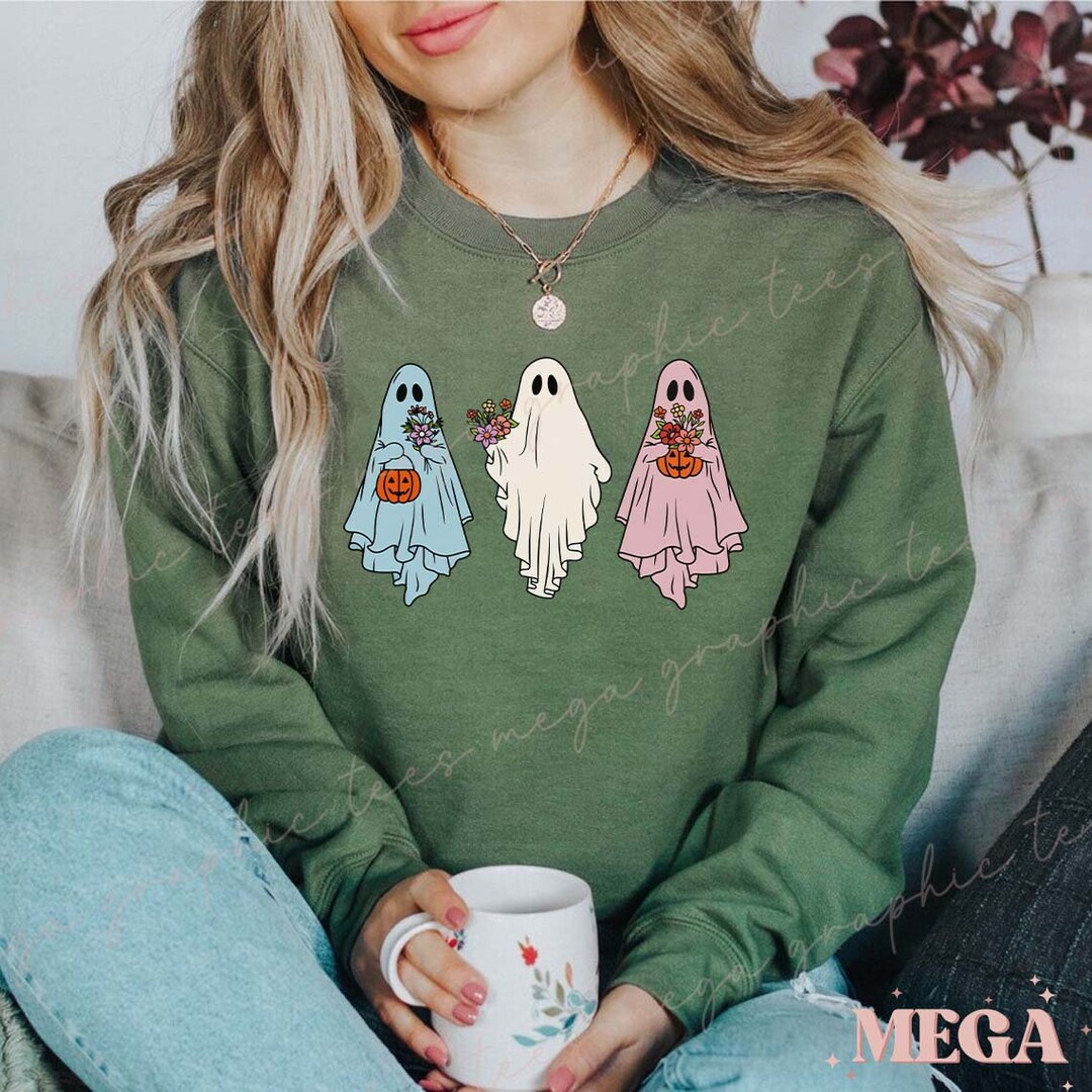 Transgender Ghost Sweatshirt Trans Halloween Sweatshirt - Etsy