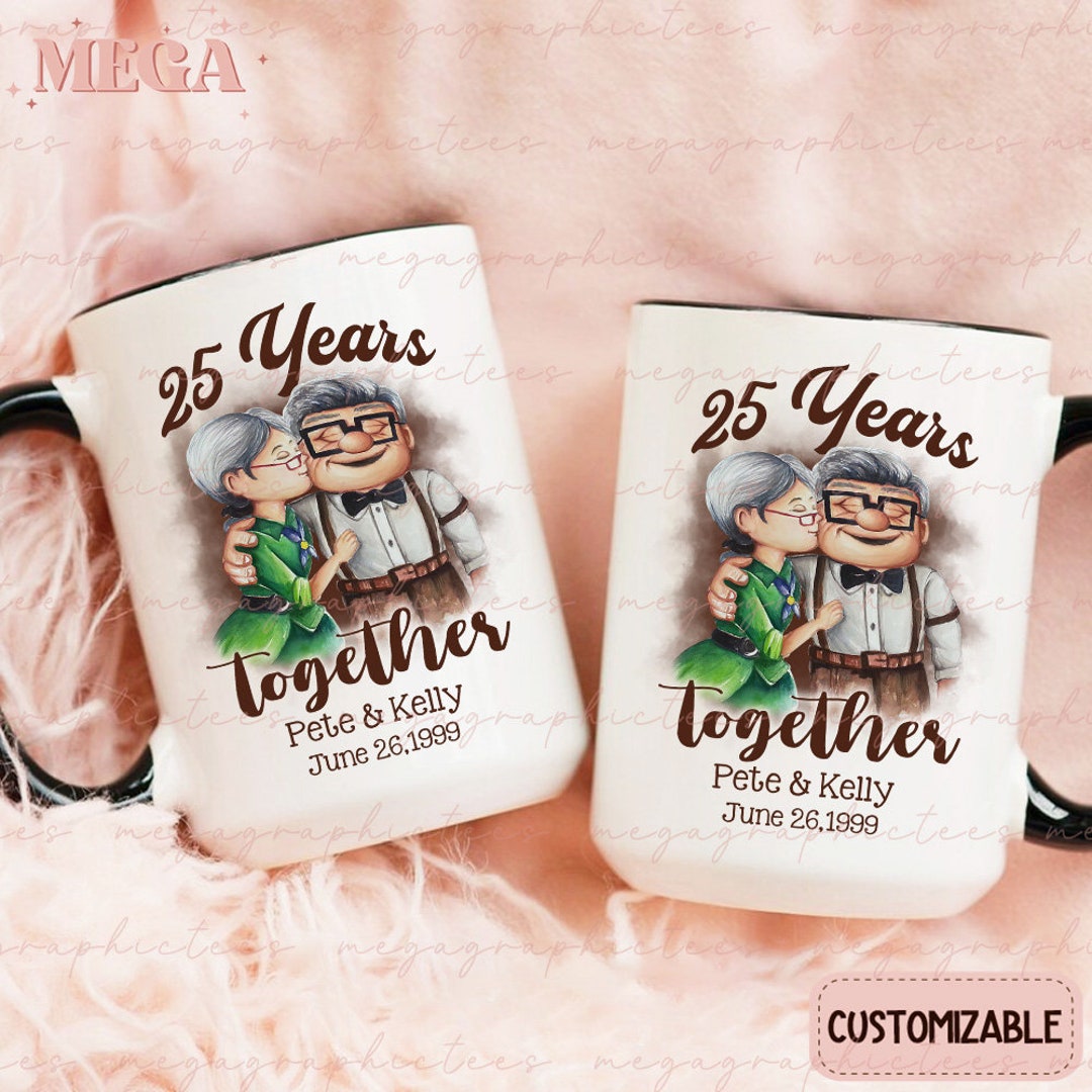 Personalized Anniversary Mug, Custom Anniversary Mug, Carl and Ellie ...