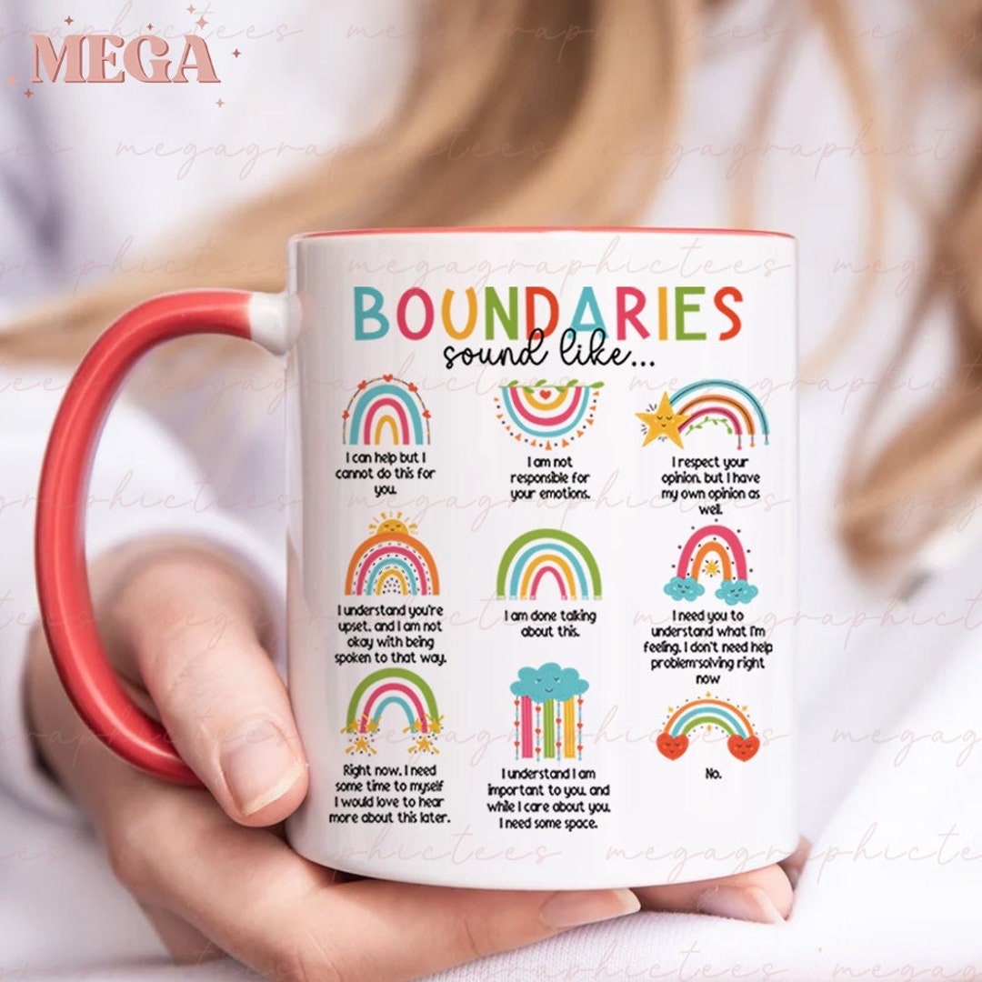 Boundaries Sound Like Mug, Self Respect Mug, Self Esteem, Mental Health ...