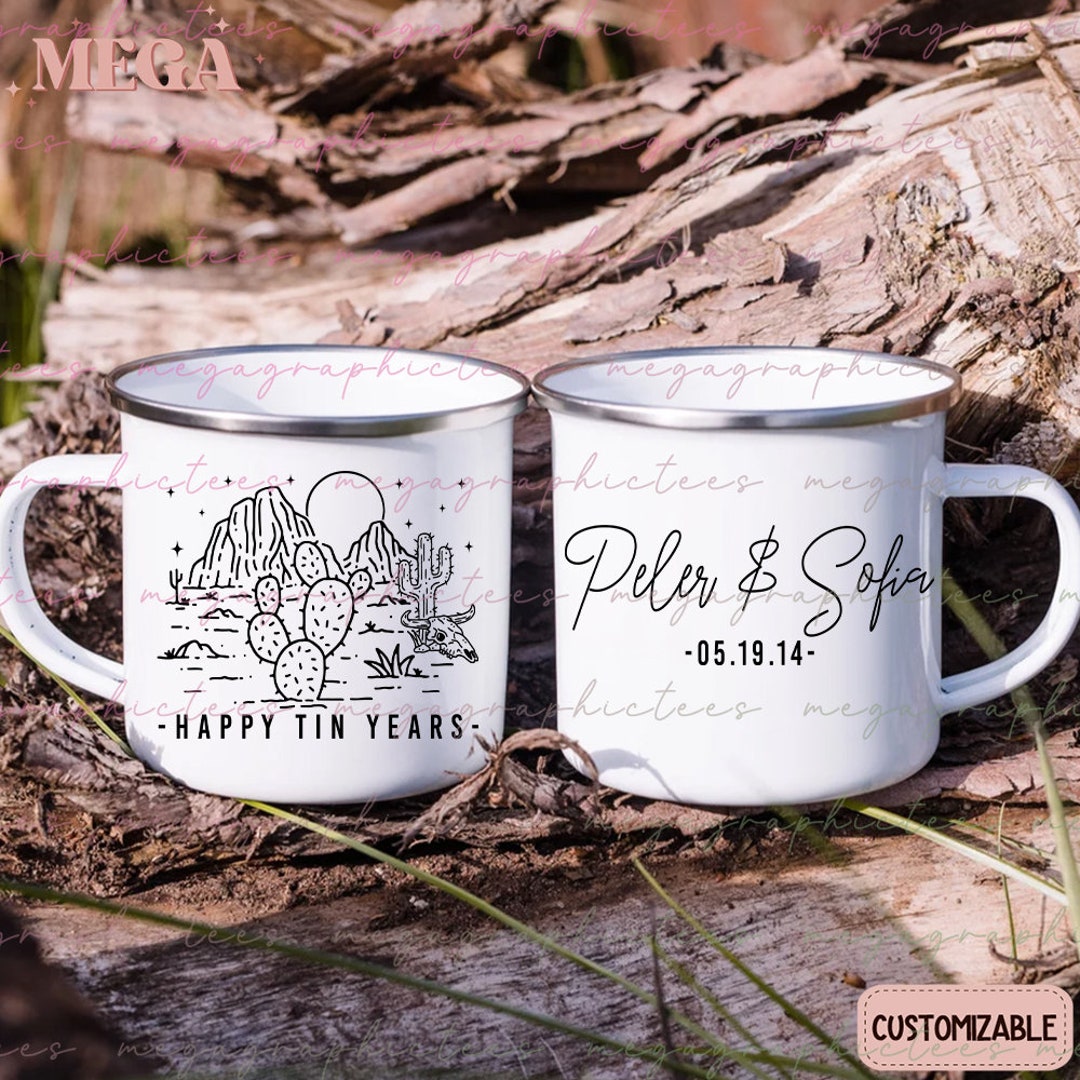 Custom Tin Years Mug, Personalized Tin Year Anniversary Mug, Tin Year ...