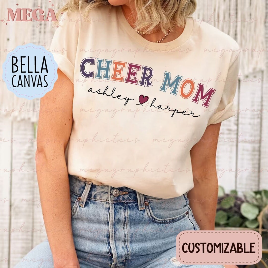 Personalized Cheer Mom Shirt/ Sweatshirt, Cheer Mom Shirt, Cheer Mama ...