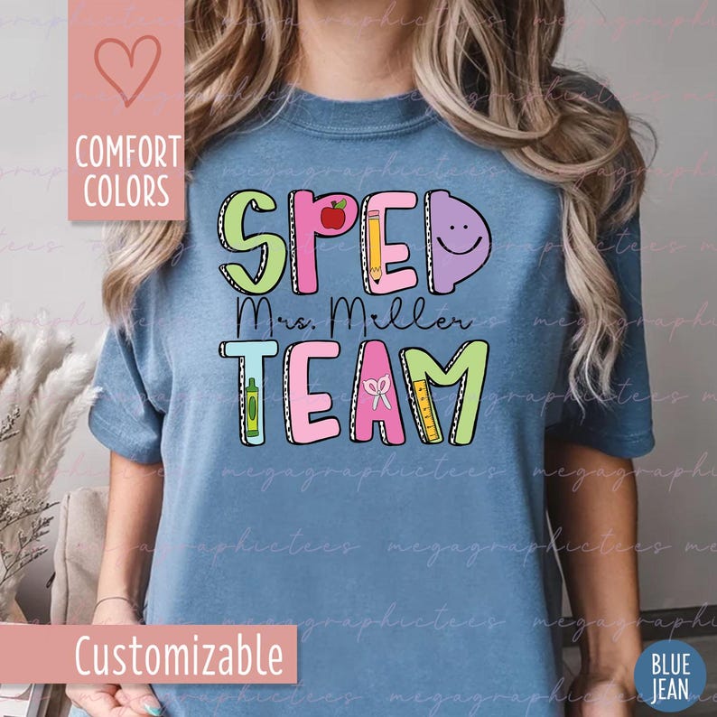 SPED Team Shirt, Personalized Special Education Teacher Shirt, Custom ...