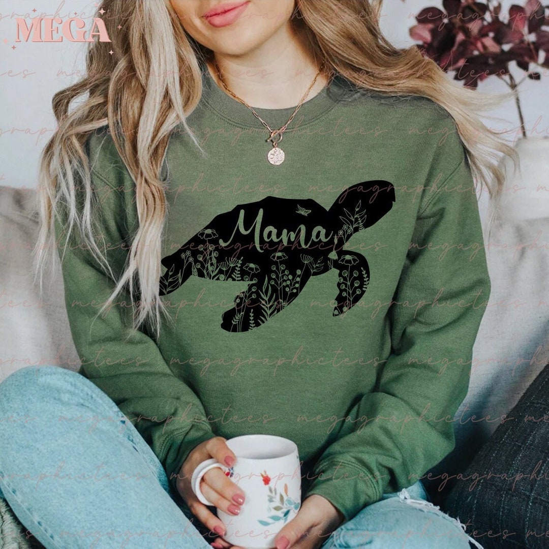 Turtle Mom Sweatshirt, Turtle Mama Sweatshirt, Turtle Mum Sweatshirt ...