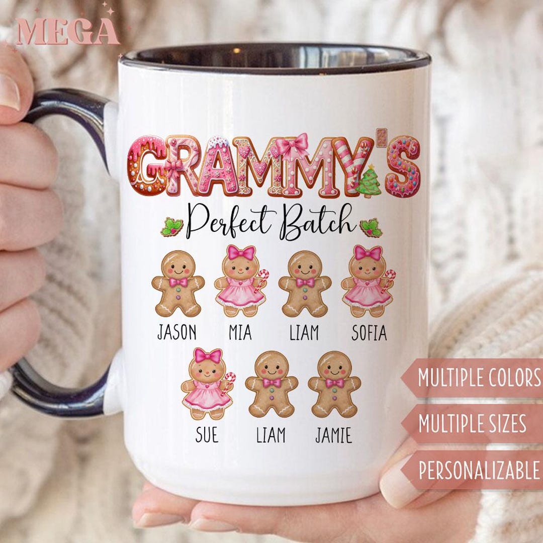 Personalized Grammy Mug, Grammy Christmas Coffee Mug, Christmas Grammy ...