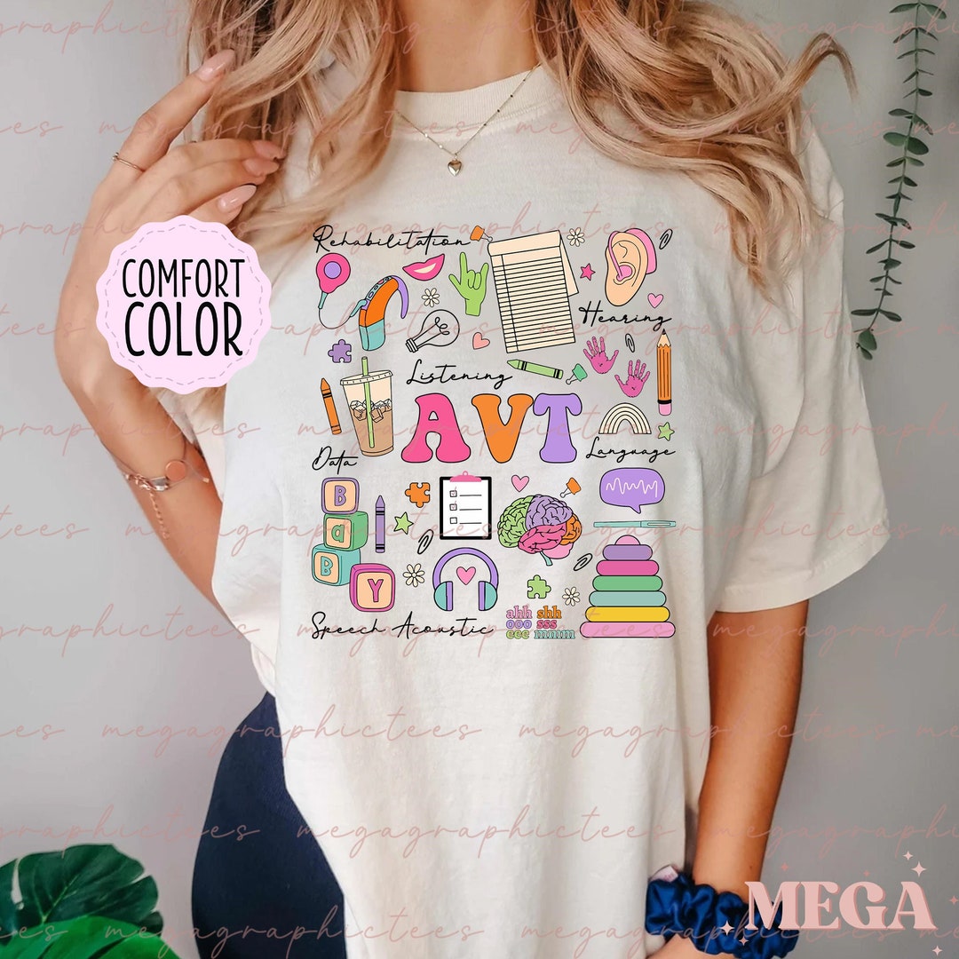 Comfort Colors Auditory Verbal Therapist Shirt, Auditory Verbal Therapy ...