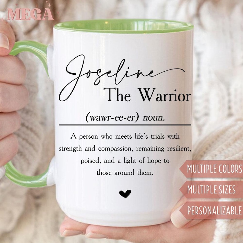Personalized Warrior Mug, Custom Warrior Definition Coffee Mug, Cancer ...