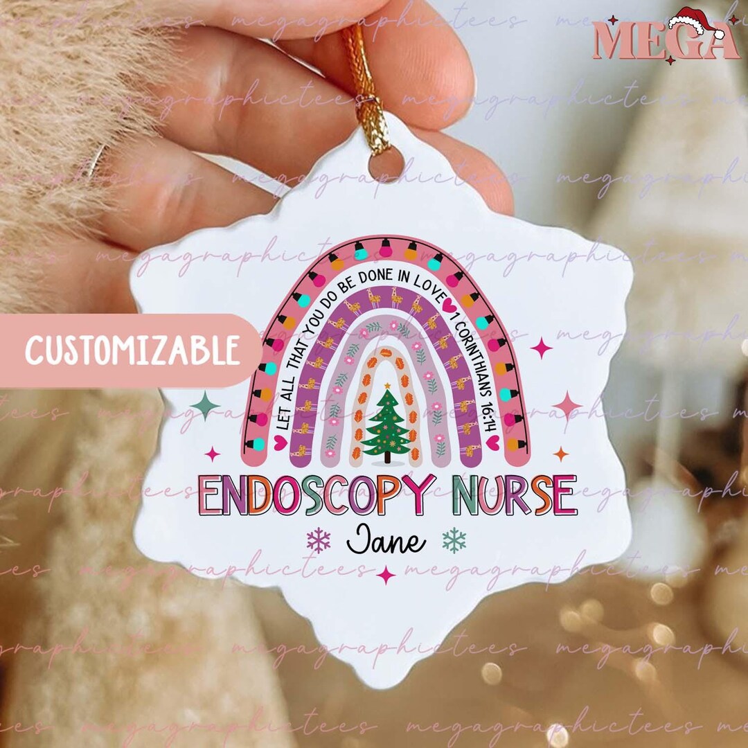 Personalized Endoscopy Nurse Ceramic Ornament, Endoscopy Nurse Gift ...