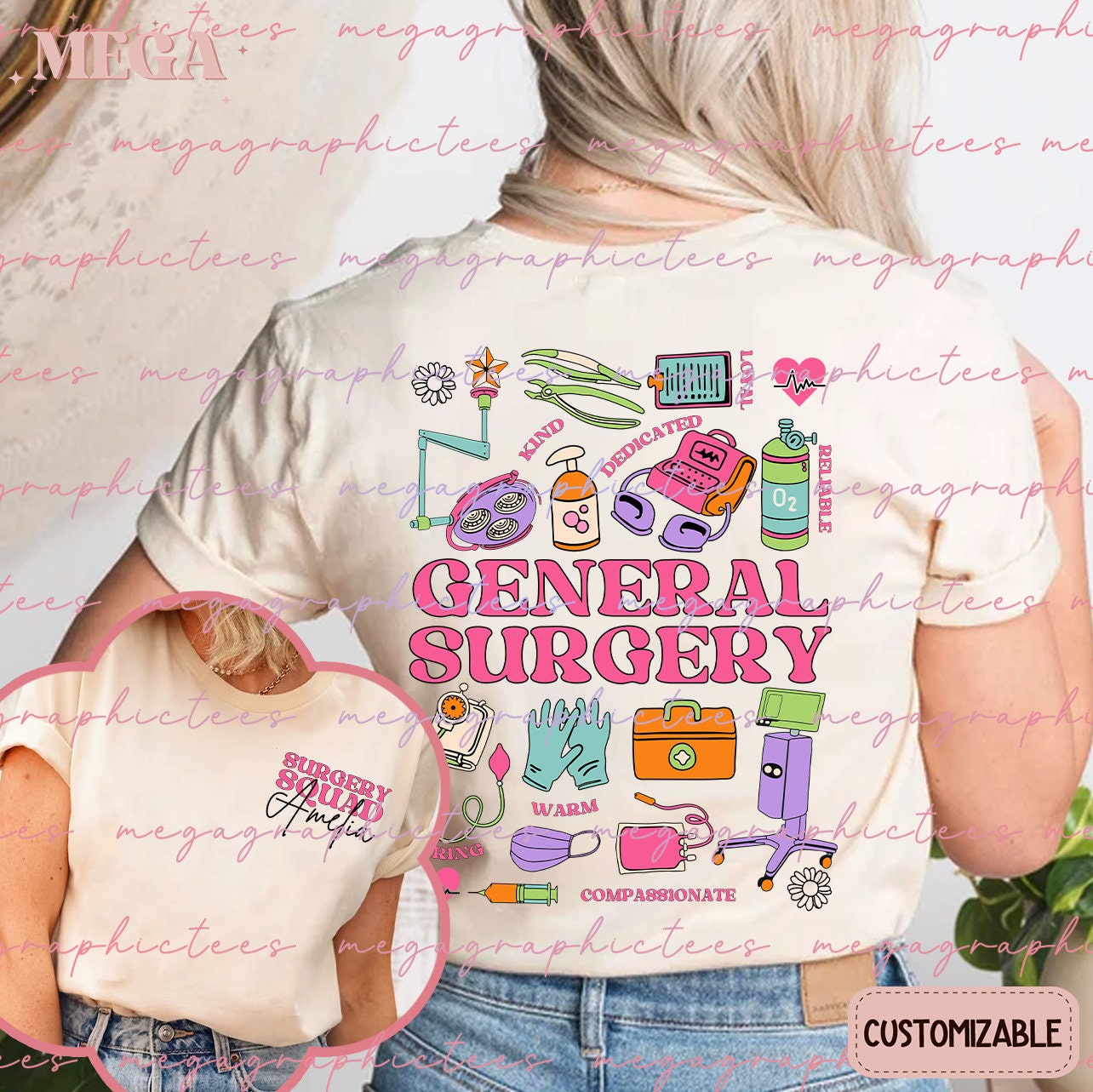 Personalized General Surgery Shirt/sweatshirt, Surgery Technologist ...