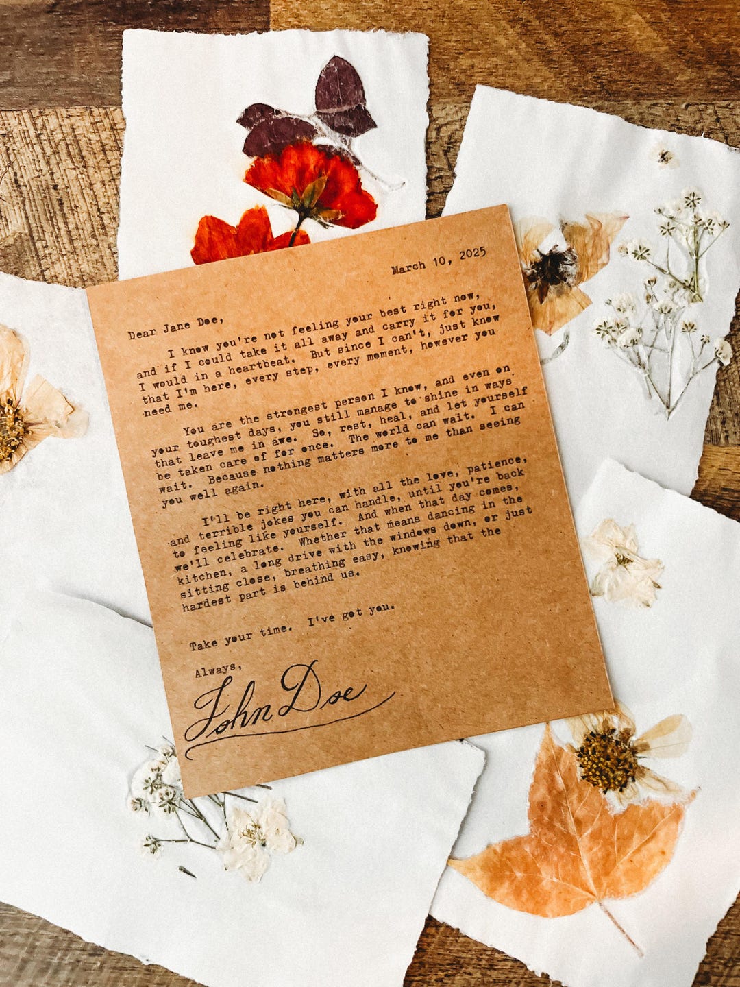 Custom Typewritten Letter – A Thoughtful Note to Let Someone Know You ...