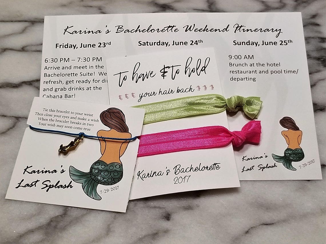Customized Mermaid Themed Bachelorette Gift Bundle - Etsy