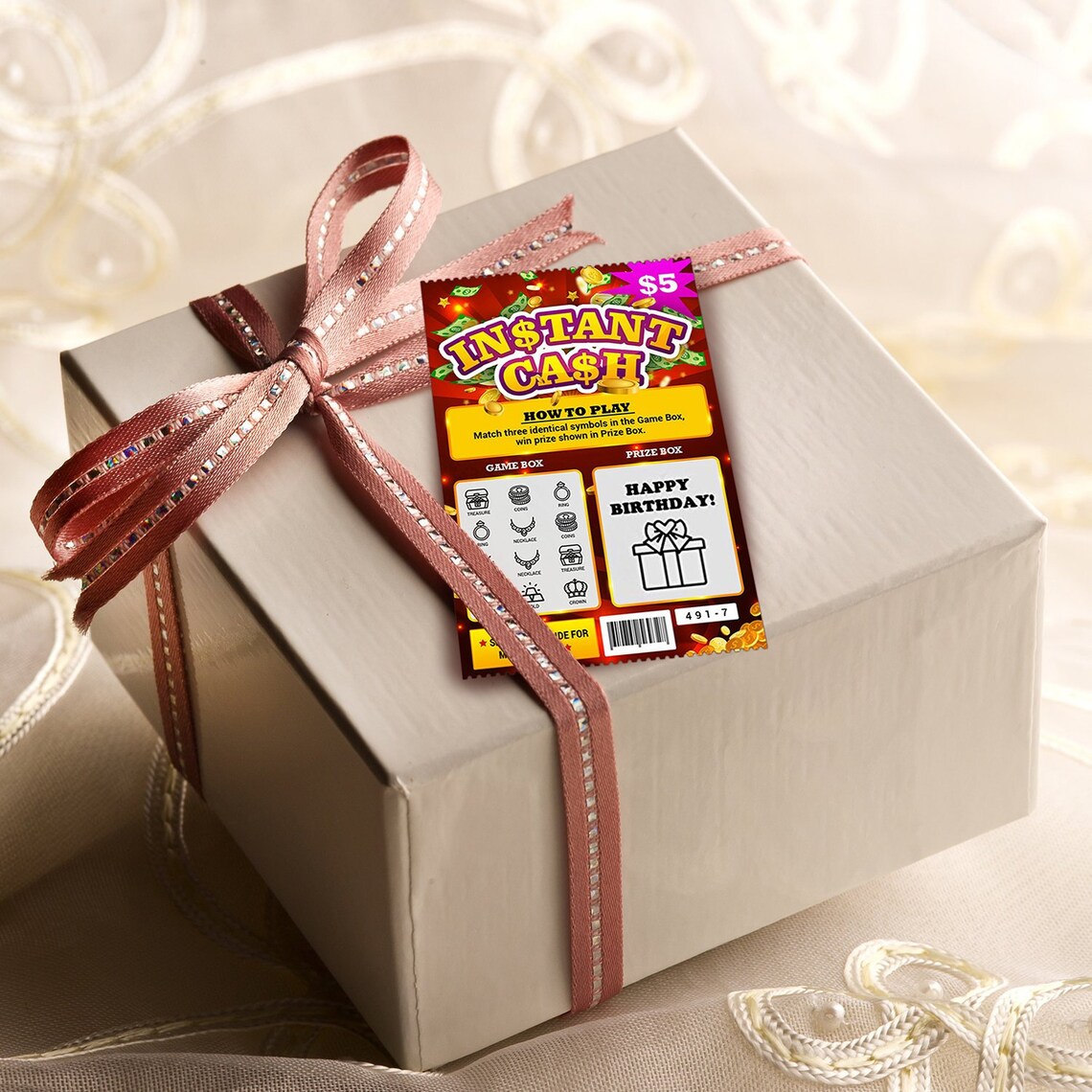 Funny Birthday Card - Fake Scratch off Lottery Ticket Prank - Surprise ...