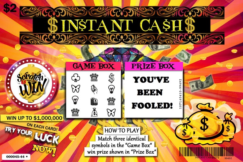 Fake Lottery Tickets Multi-pack – April Fools' Prank - Etsy