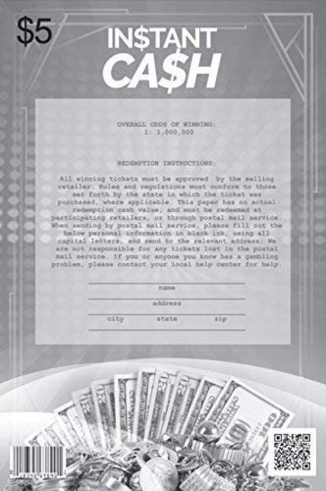 Funny Birthday Card Fake Scratch off Lottery Ticket Prank - Etsy