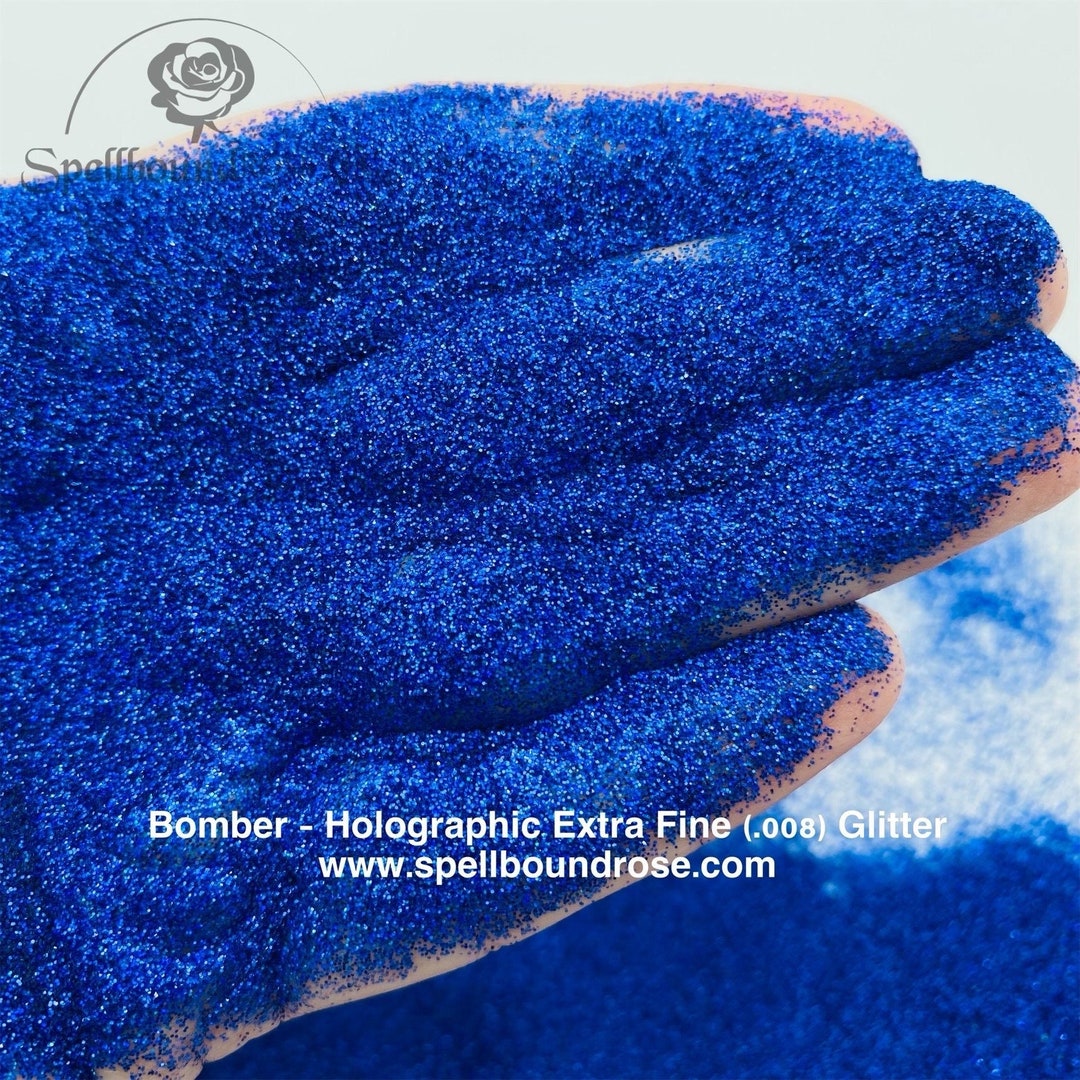 Dark Blue Holographic Extra-fine Glitter (.008), Holographic Blue Extra ...