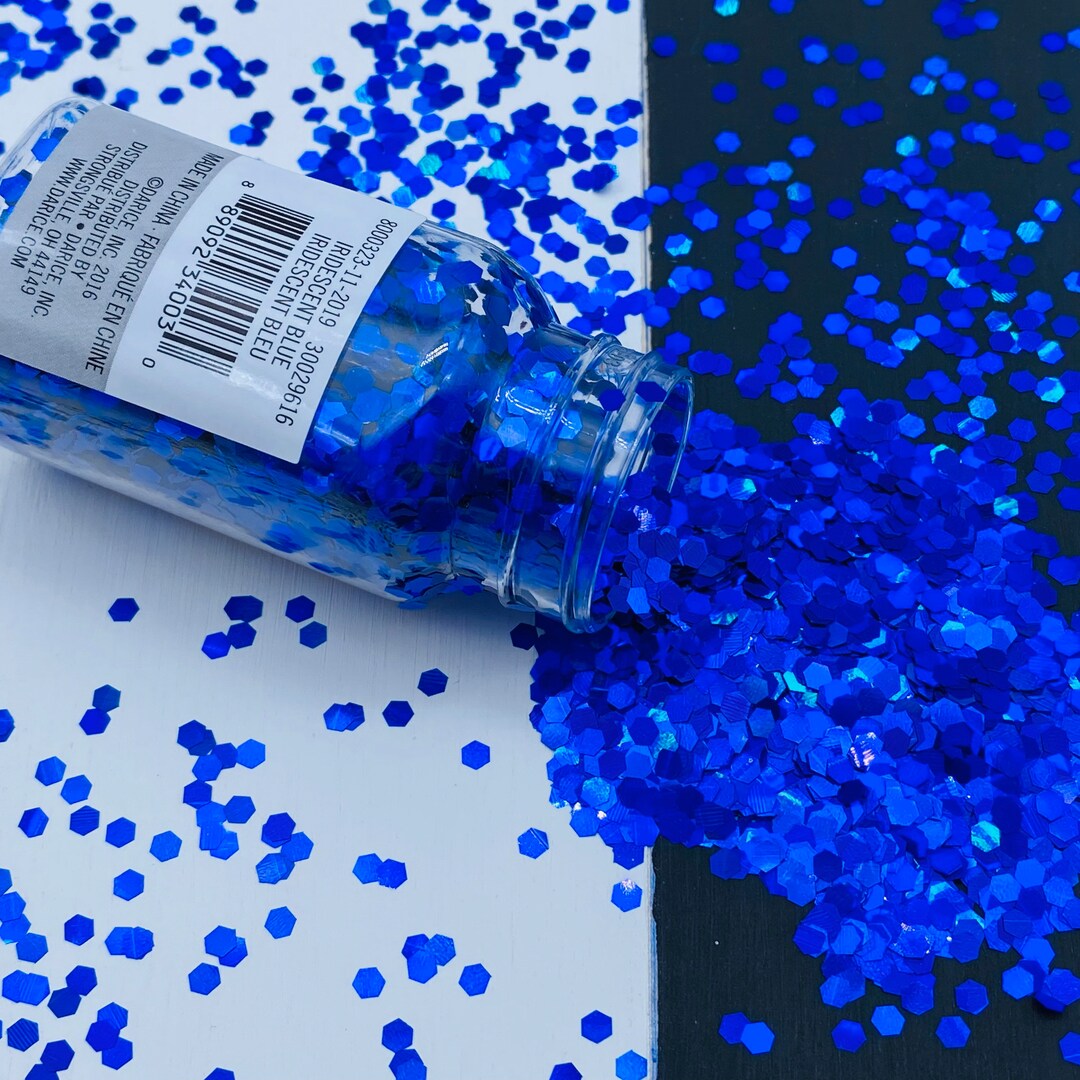 Darice Iridescent Blue Super Chunky Glitter, Darice Chunky Glitter, 0 ...