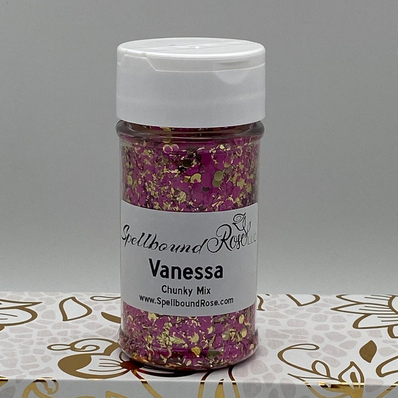 Vanessa Raspberry Pink and Champagne Chunky Glitter - Etsy