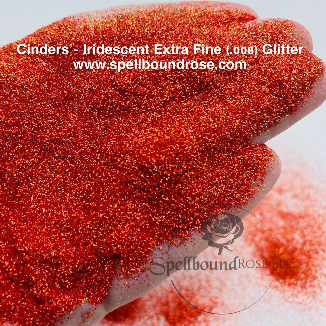 Orangey Red Extra Fine Glitter, Iridescent Orange Red Extra-fine ...