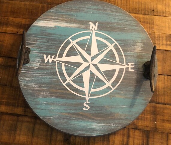 Nautical Lazy Susan With Cleat Handles | Etsy