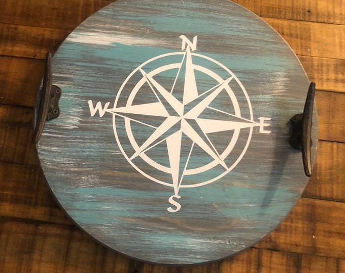 Nautical Lazy Susan With Cleat Handles - Etsy