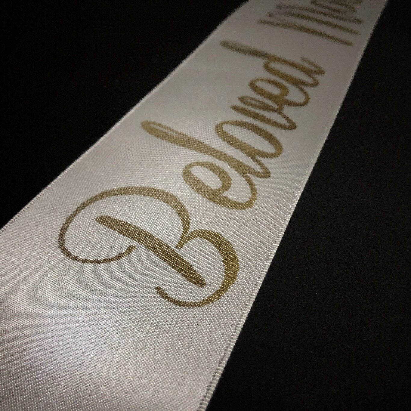 Funeral Ribbon, Memorial, for Cemetery Flowers, Personalized Sash ...